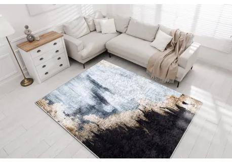 MIRO 51573.802 mycí kobereček Abstrakce protiskluz modrý / zlato velikost 140x190 cm | krásné koberce cz