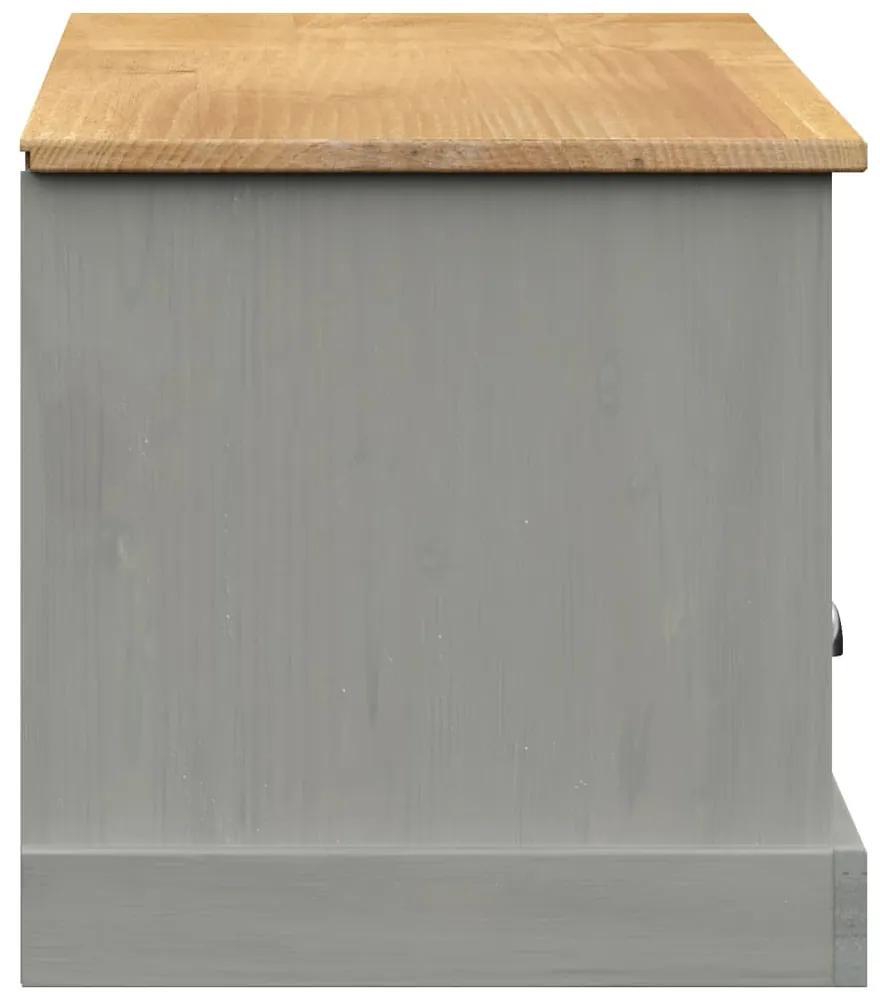 TV stolek VIGO - 156x40x40 cm - masivní borovice | šedá