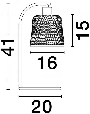 LED přírodně-černá stolní lampa Intra
