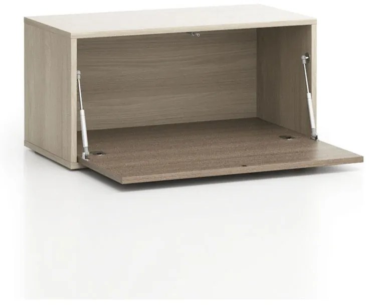 Nízká skříňka LAYERS, výklopná, 800 x 400 x 394 mm, dub přírodní/dub mořený