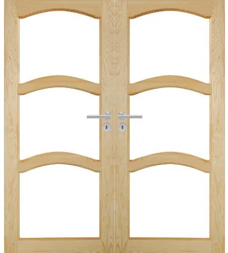 Archo - Dvoukřídlé dřevěné dveře dýhované z borovice Madison 105534