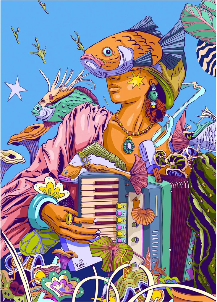 Vincent Chignier | Le Son Des Abysses Rám: Bílý, Velikost: 100 x 70 cm