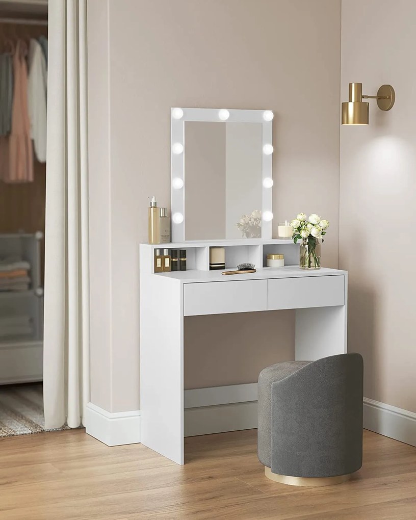 Kosmetický toaletní stolek Velisa 145 cm bílý