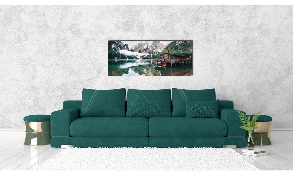 Skleněný obraz Styler Tyrol Lake, 50 x 125 cm