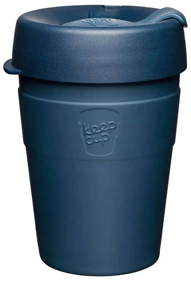 Tmavě modrý cestovní hrnek s víčkem KeepCup Spruce Thermal, 340 ml