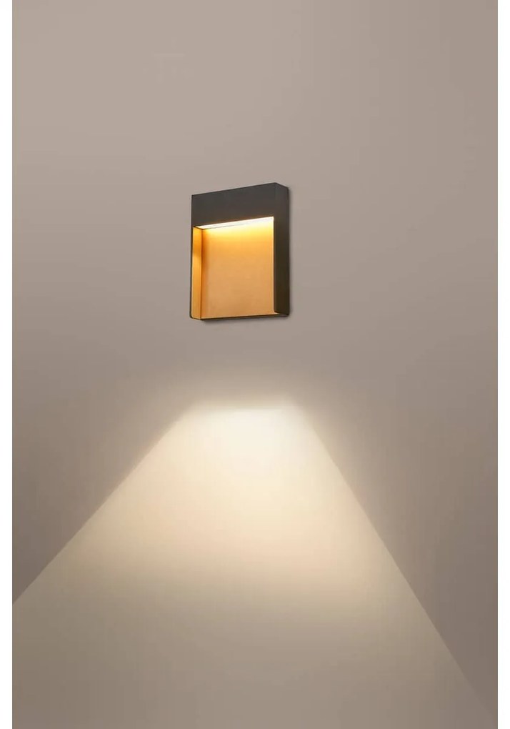 SLV 1002952 Flatt, venkovní nástěnné svítidlo, LED 14W 3000/4000K, antracit, rozměr 18x23cm, IP65