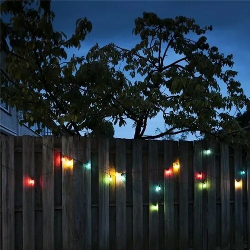 Venkovní osvětlení Šiška barevná, 20 LED Filament žárovky, základní