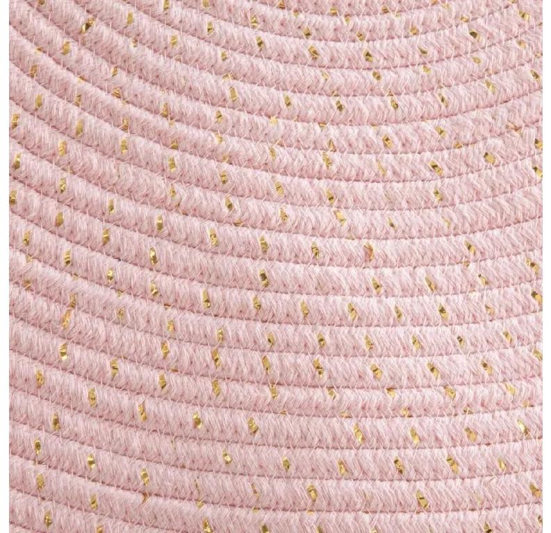 Kulatý růžový koberec s třásněmi PINK 90 cm