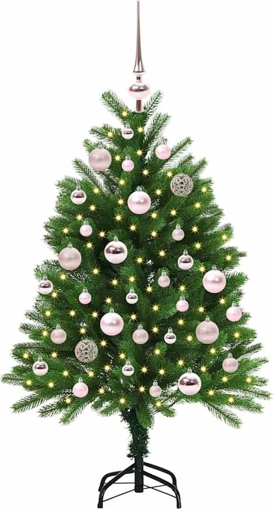 Vánoční stromeček s 150 LED diodami s stojanem Zelená 120 cm PE 3396311