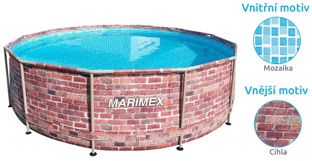 Marimex | Bazén Marimex Florida 3,66x0,99 m s pískovou filtrací - motiv CIHLA | 19900077