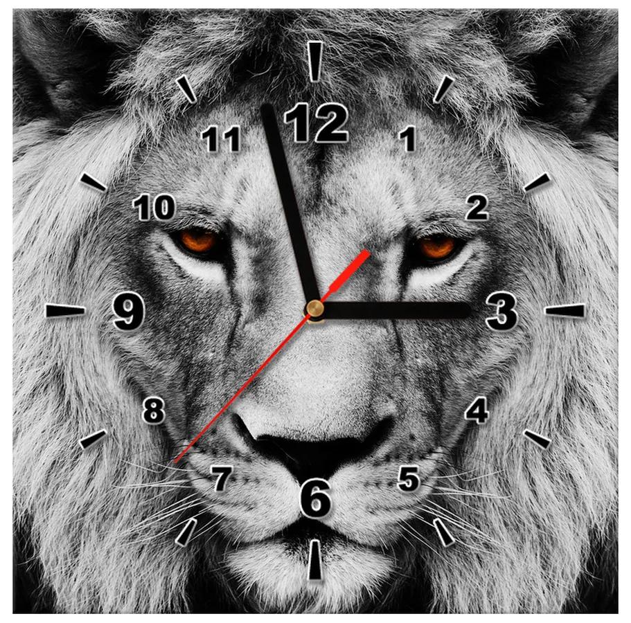 Gario Obraz s hodinami Lví pohled Rozměry: 30 x 30 cm