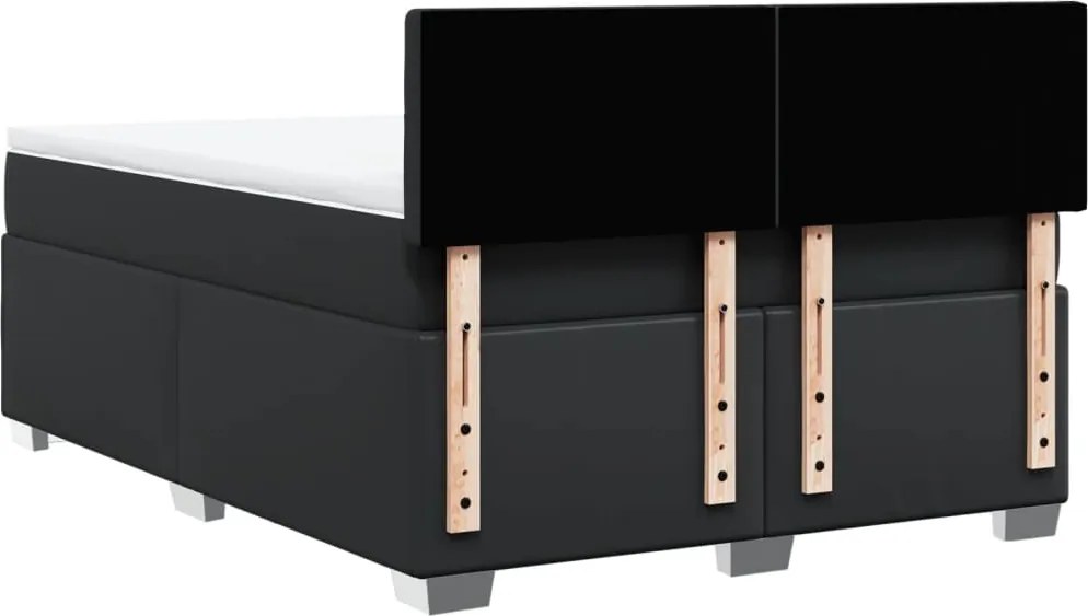 Box spring postel s matrací černá 160x200 cm umělá kůže 3286128