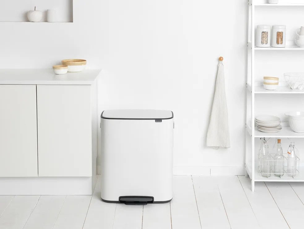 Brabantia BO pedálový koš 2x30L bílá