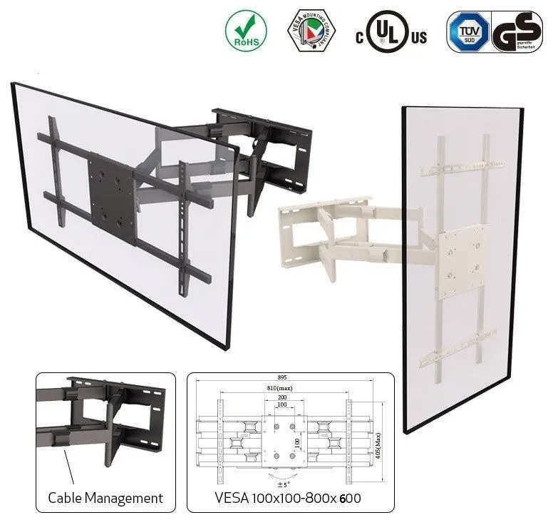 AX105 Držák s Ramenem 91cm | TV 50"-100" | 90kg