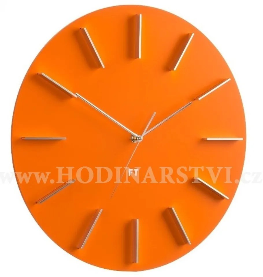 Designové nástěnné hodiny Future Time FT2010OR Round orange 40cm