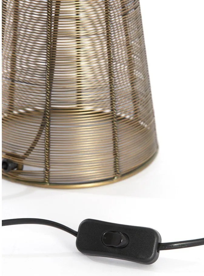 Kovová stolní lampa v bronzové barvě (výška 42 cm) Aboso – Light &amp; Living