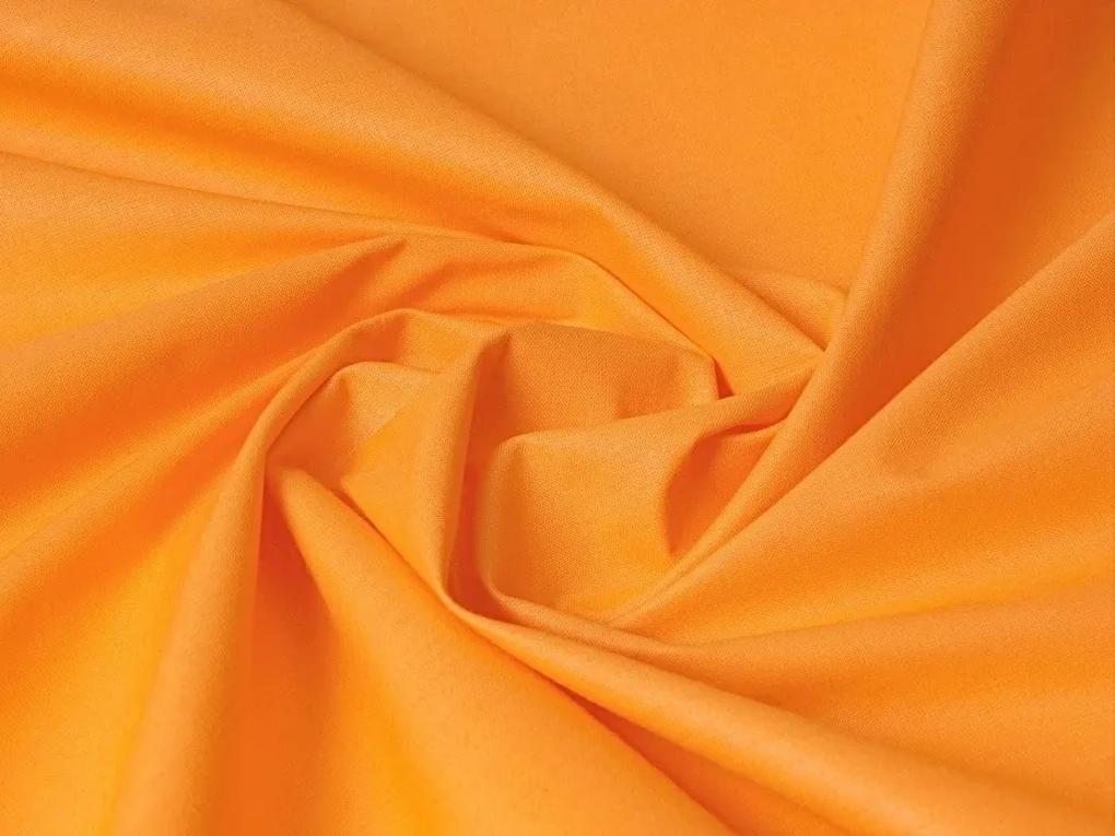 Goldea bavlněná jednobarevná látka - plátno suzy zářivě oranžová - šířka 142cm 142 cm