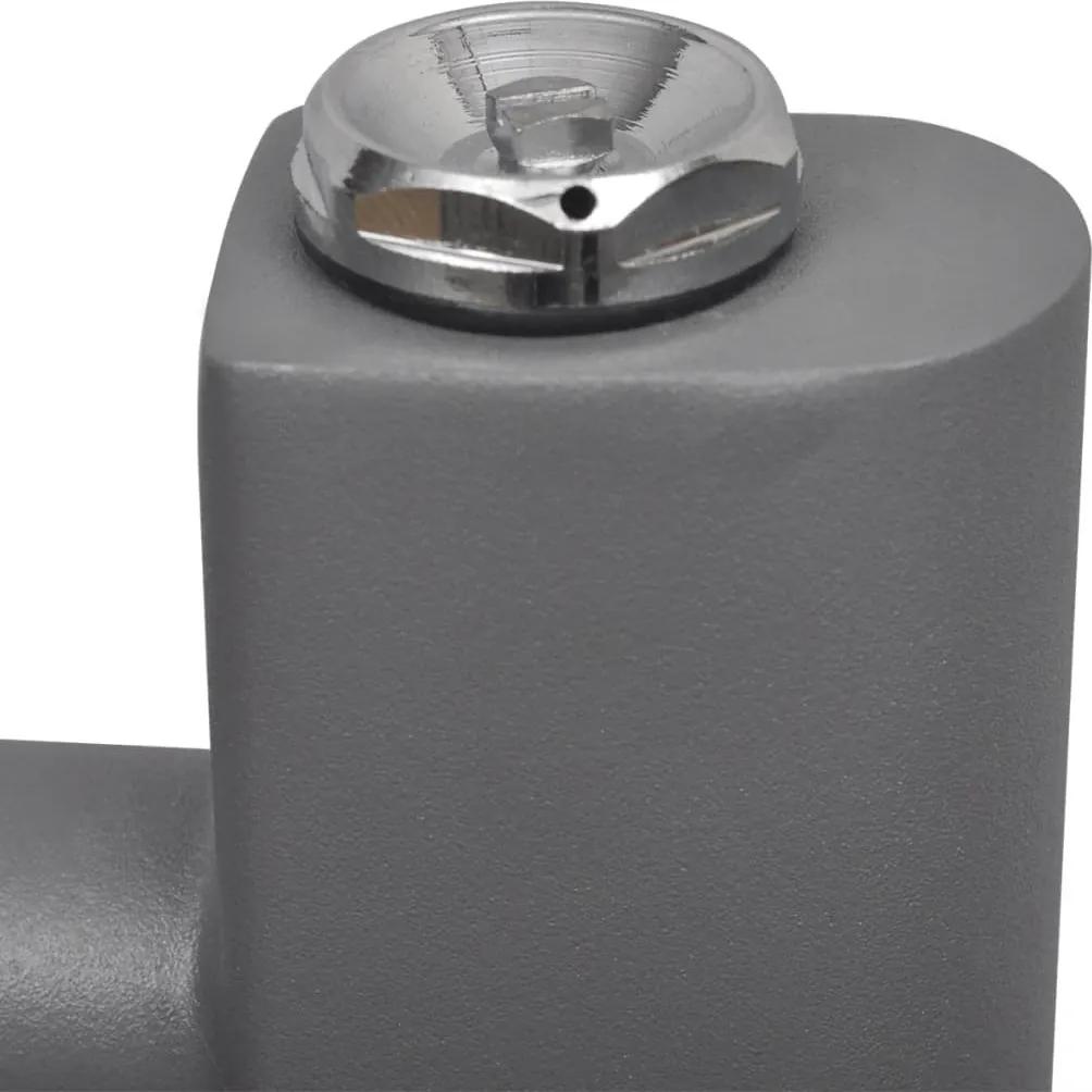 vidaXL Černý žebříkový radiátor na ručníky rovný ústřední topení 480 x 480 mm [141888] Barva: Šedá