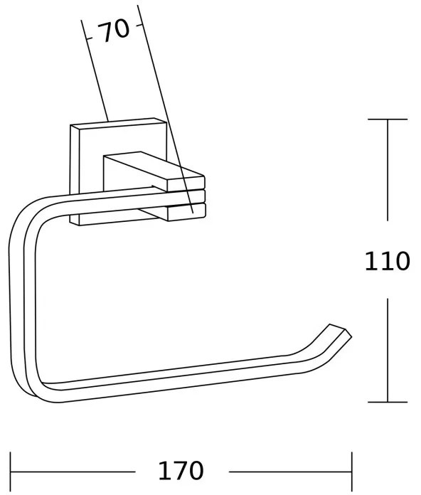 Držák na toaletní papír MEXEN Branch černý