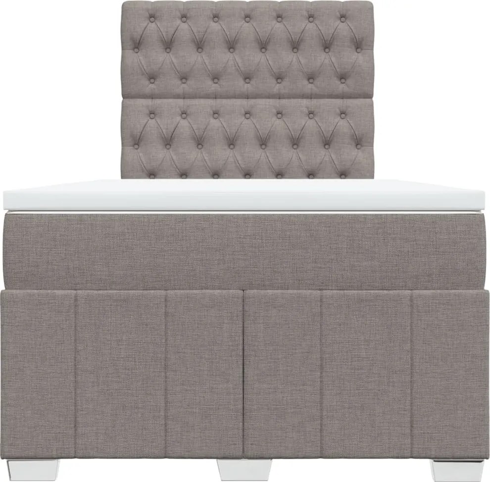 Box spring postel s matrací taupe 120x190 cm textil 3293918