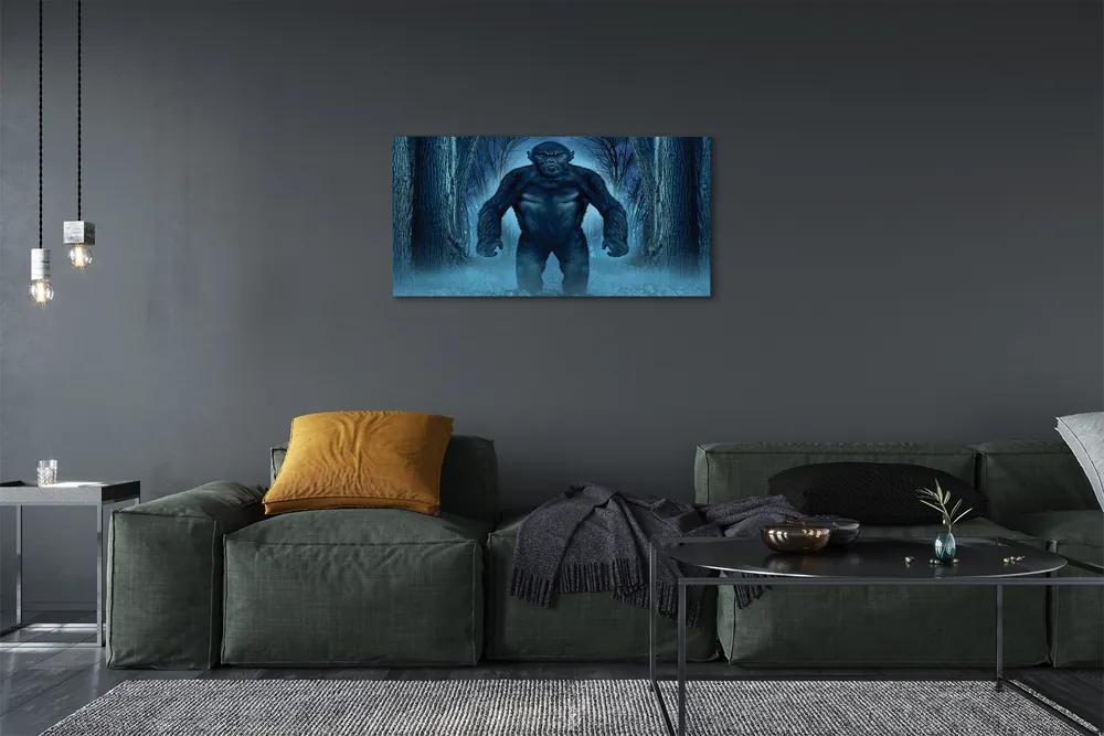 Obrazy na plátně Gorila lesní stromy 125x50 cm