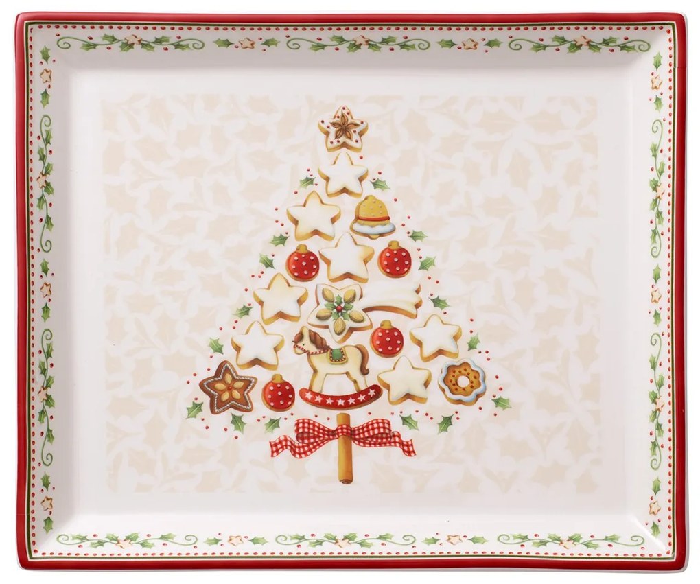 Villeroy & Boch Winter Bakery Delight hranatý koláčový podnos, 27 x 22,5 cm 14-8612-2856