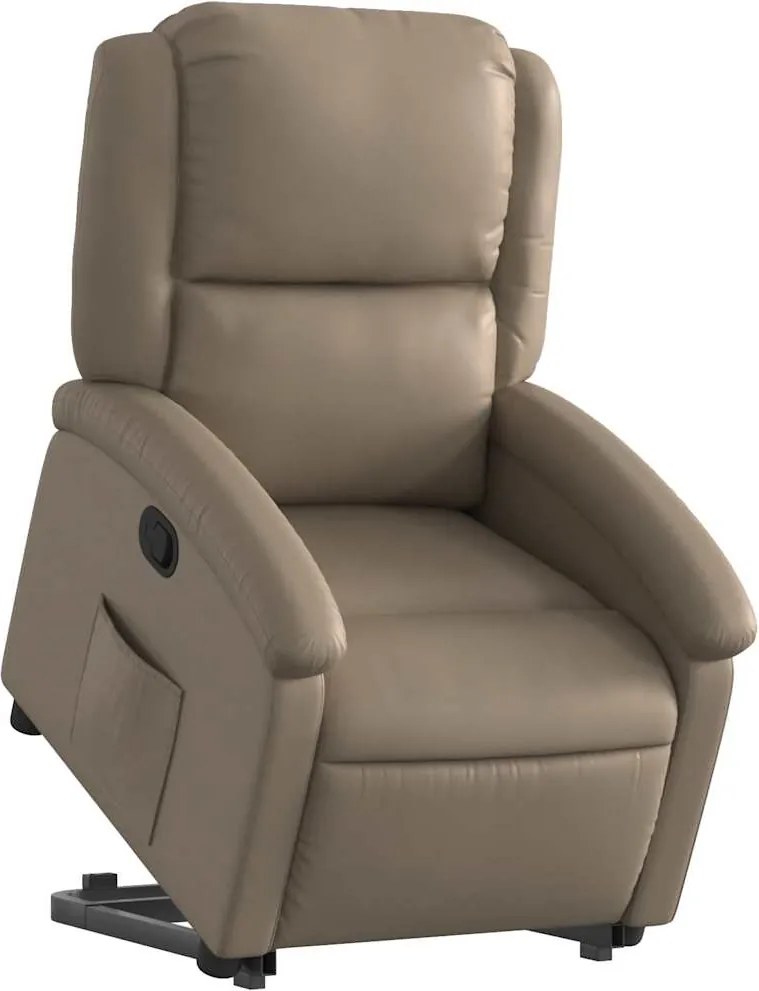 Zvedací polohovací křeslo cappuccino umělá kůže 3204232