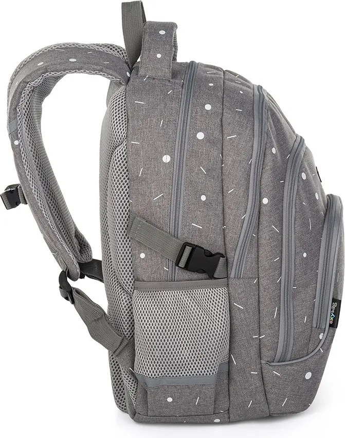 Oxybag Studentský batoh OXY SCOOLER Grey geometric