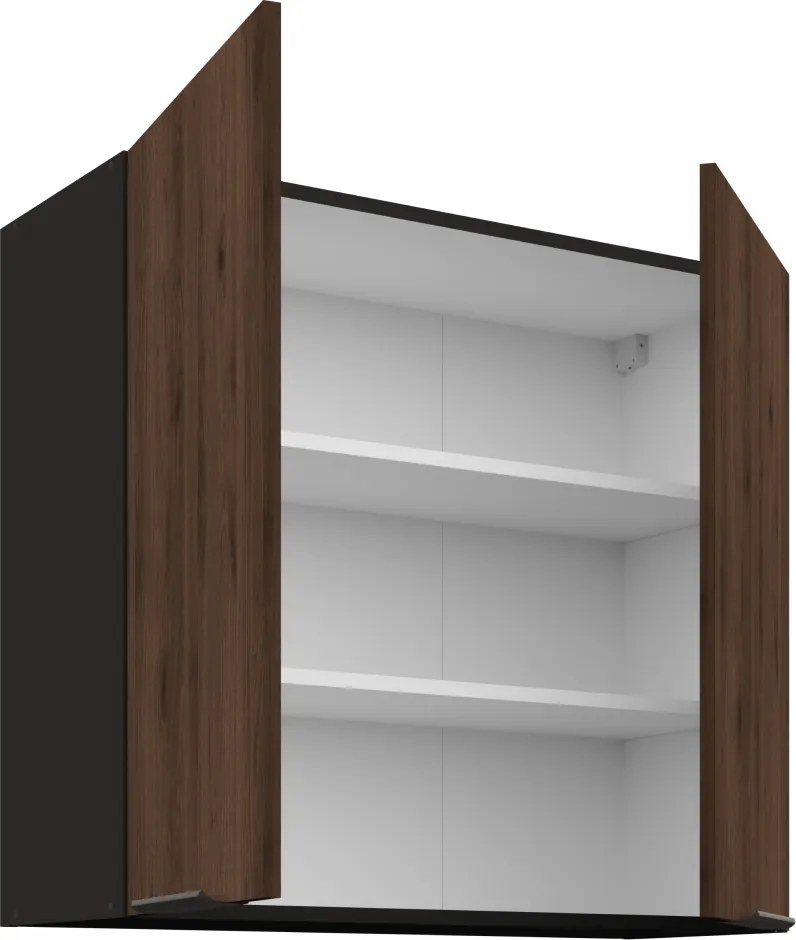 Horní skříňka, ořech okapi/černá, MENZO 80 G-72 2F