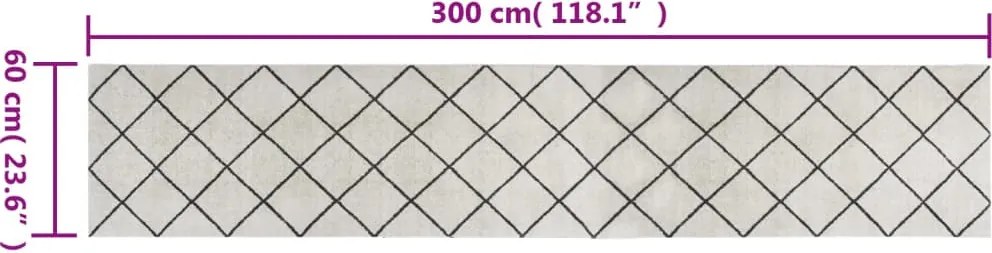 Kuchyňský koberec omyvatelný Čtverec 60 x 300 cm samet 136569