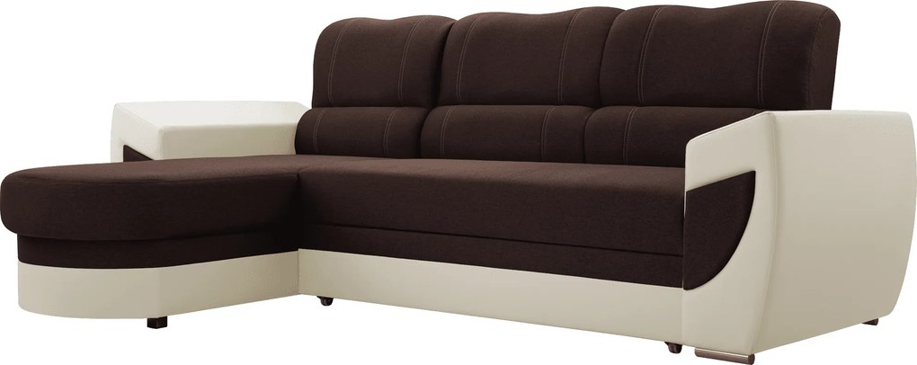 Rohová rozkládací sedací souprava do L TRENDI, 250 cm, s úložným prostorem Roh pohovky: Pravý roh, Barva látky: Světle šedá a tmavě šedá (Bahama 35 + Bahama 31)