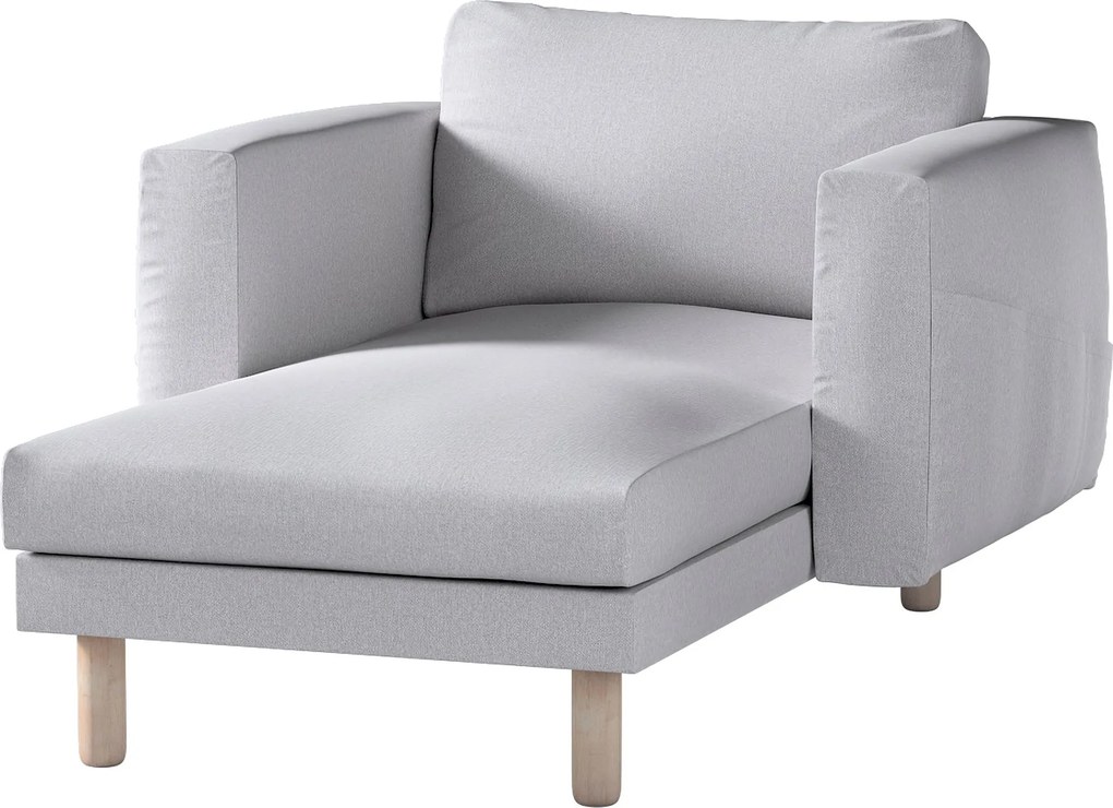 Potah na IKEA Norsborg šezlong s loketními opěrkami barva šedá látka pletený vzor