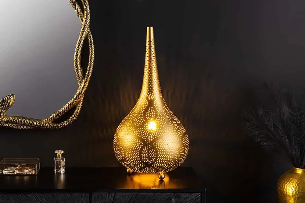 Designová stojanová lampa Uwizeye 52 cm zlatá