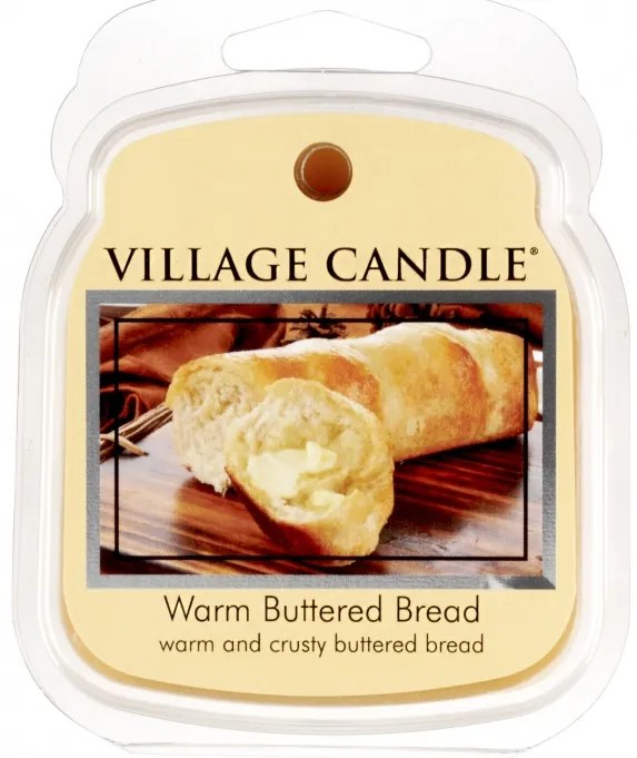 Village Candle Vosk, Teplé máslové houstičky - Warm Buttered Bread 62g