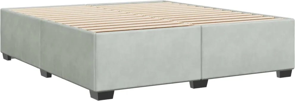 Rám postele bez matrace světle šedý 180 x 200 cm samet 3284649