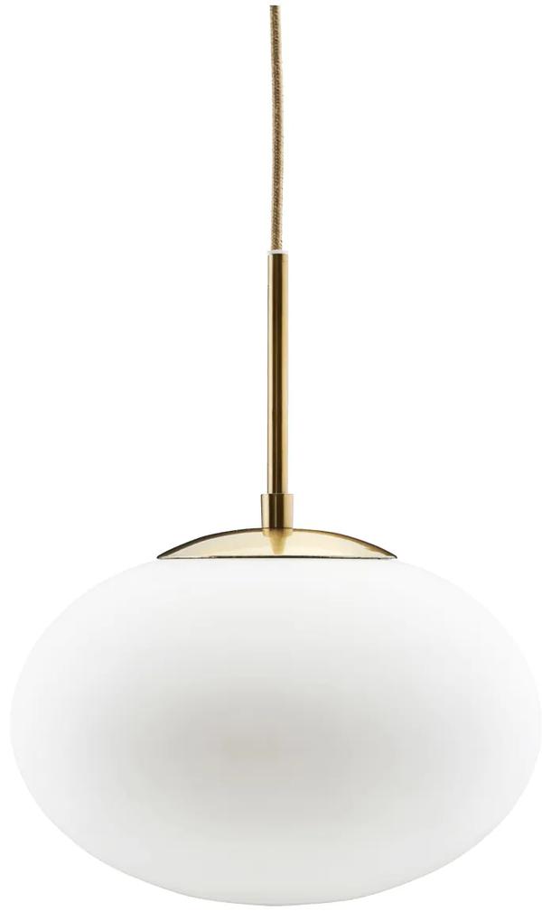 HOUSE DOCTOR Bílozlatá závěsná lampa Opal ∅ 30 cm × 35 cm