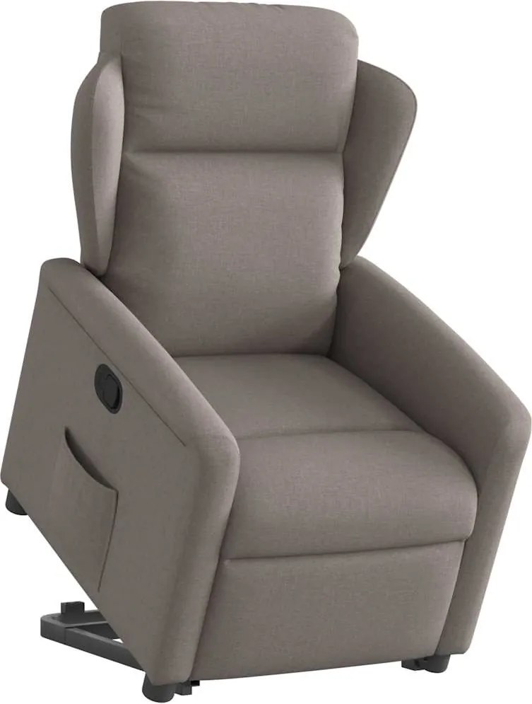 Zvedací polohovací křeslo taupe textil 3303141