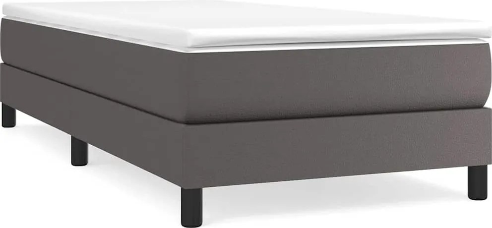 Rám postele s boxspringem šedý 80 x 200 cm umělá kůže 3120668
