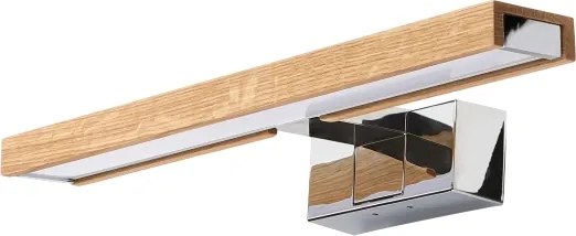 BRILAGI-LED Koup osvět zrcadla 3v1 WOODY MIRROR LED/8W/230V 40 cm IP44 chrom/dub