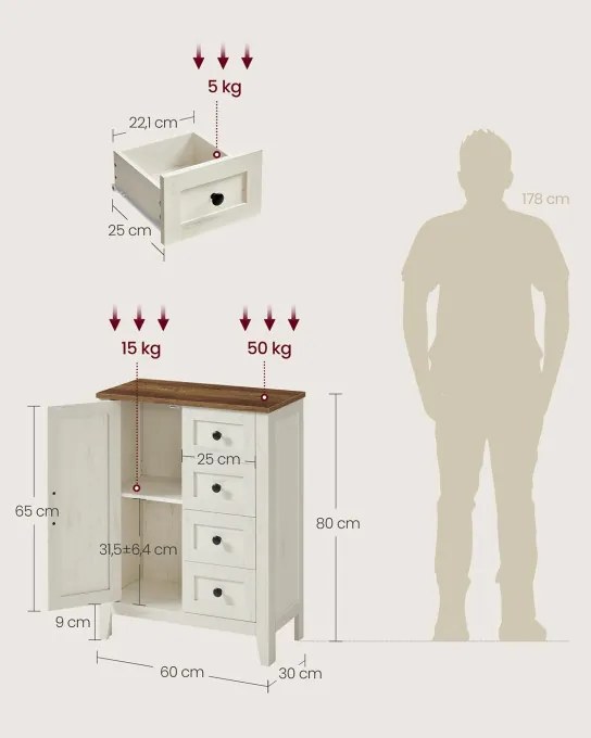 Koupelnová skříňka BBK753W01 bílá