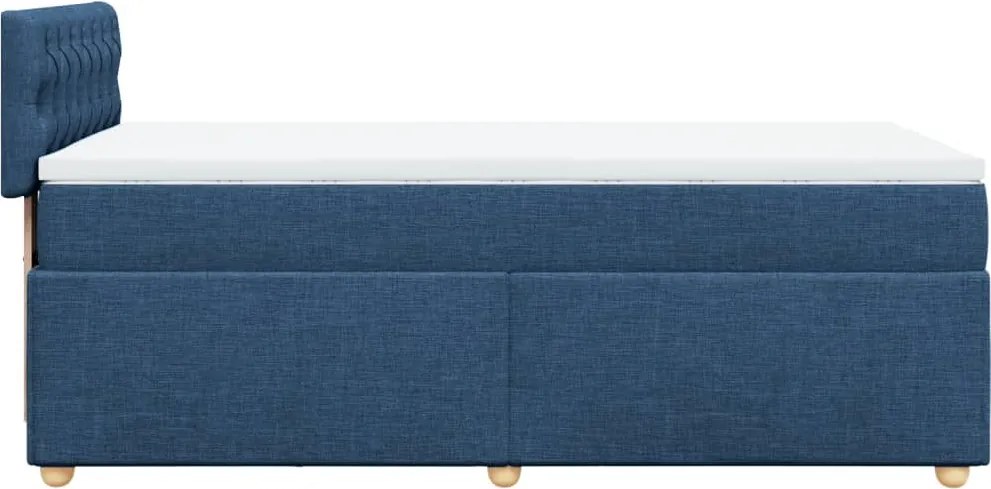 Box spring postel s matrací modrá 80x200 cm textil 3286520