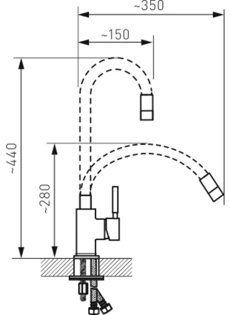 Dřezová baterie Novaservis Ferro Žlutá/chrom 70710.0ZL