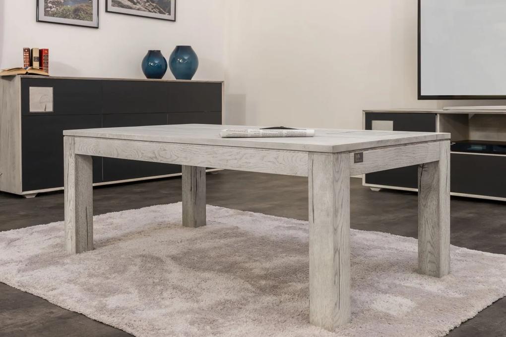 Bighome - TAMPERE Konferenční stolek 130x70 cm, dub, světle šedá