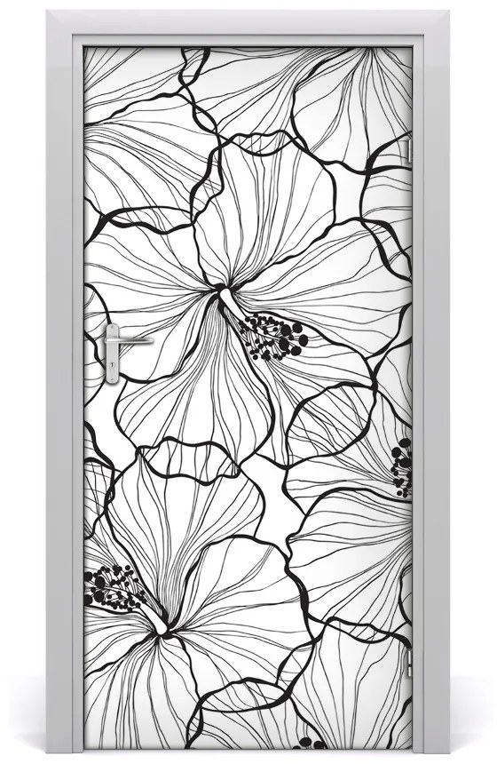 Samolepící fototapeta na dveře Hibiskus 85x205 cm