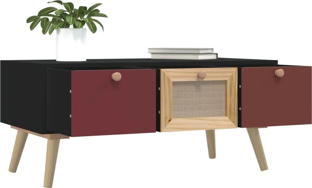 vidaXL Konferenční stolek se zásuvkami 80x40x35,5 cm kompozitní dřevo [352158] Barva: Bílá