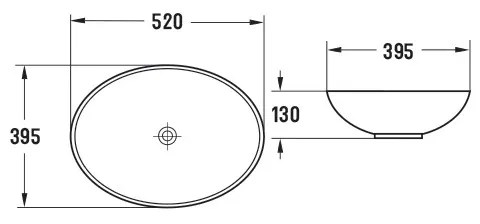Mexen Iko, umyvadlo na desku 52 x 39 cm, retro zlatá, 22245253