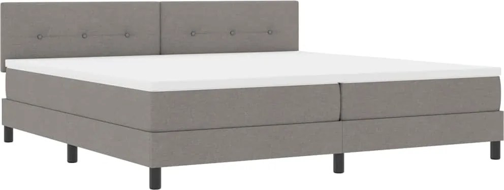 Postel s boxspringem s čelo Taupe 200 x 200 cm textil 3338717