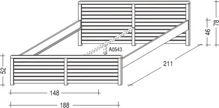 Gazel Thomas postel 140 smrk přírodní
