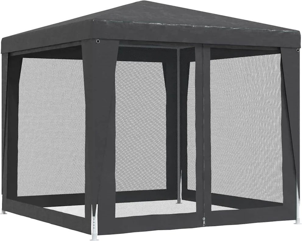 Party stan se 4 síťovanými bočnicemi antracitový 2,5x2,5 m HDPE 319224