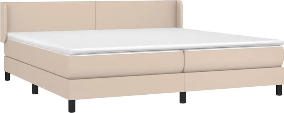 Box spring postel s matrací cappuccino 200 x 200 cm umělá kůže 3130684